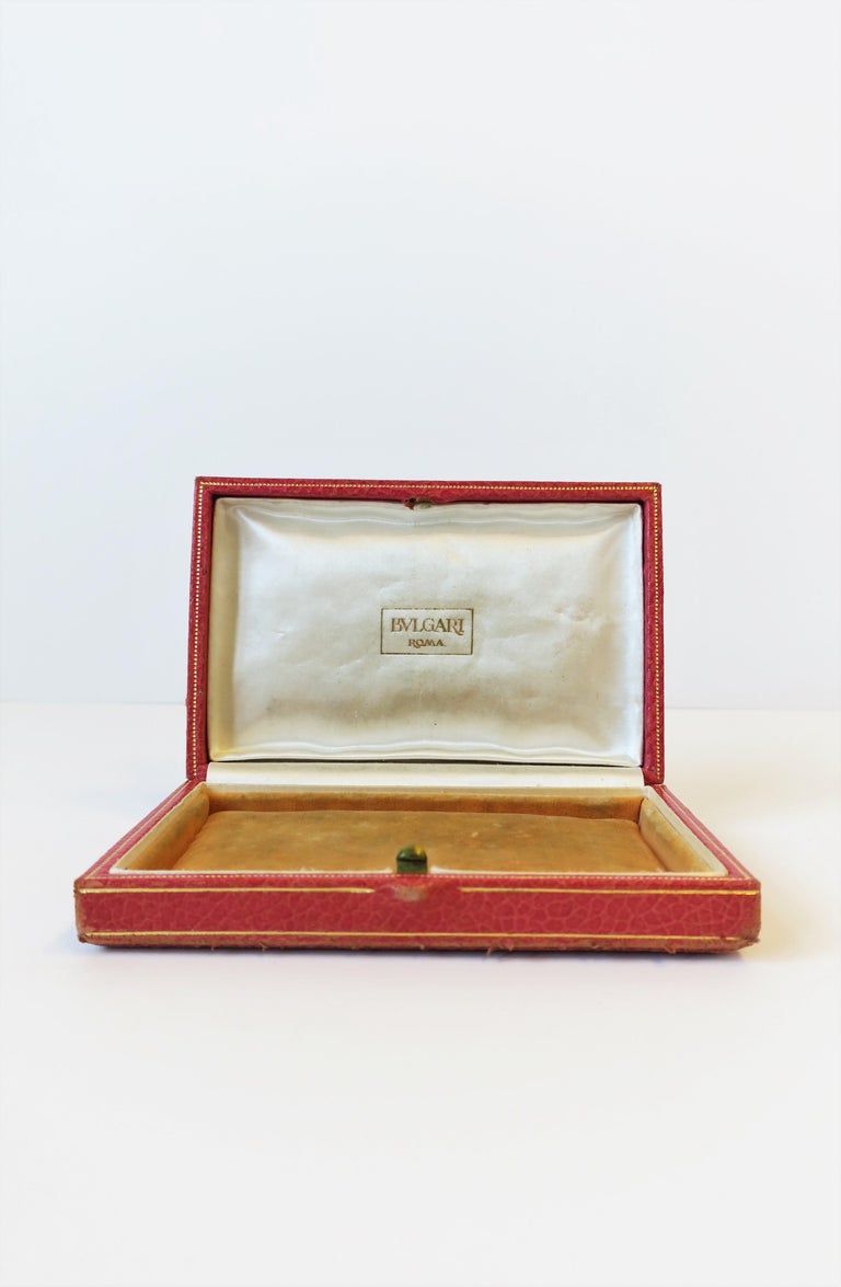 Italian Bulgari Leather Box at 1stDibs