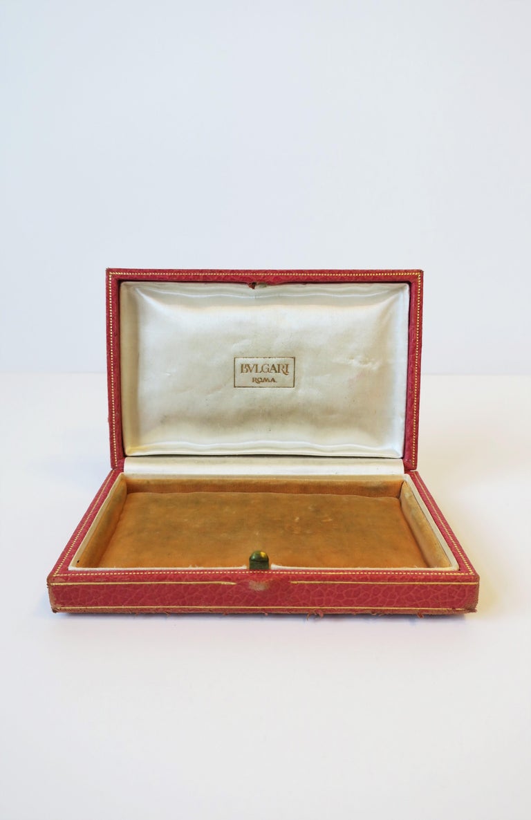 Italian Bulgari Leather Box at 1stDibs