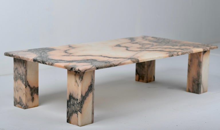 Italian Calacatta marble Coffee Table, 1970s at 1stDibs