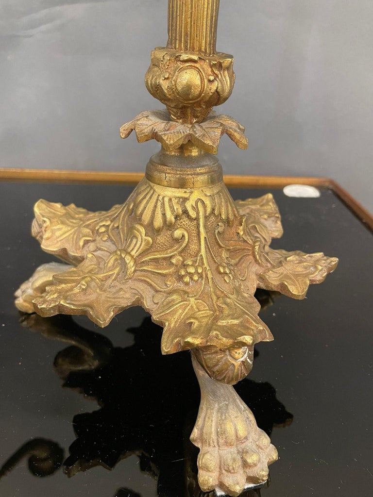 Italian Candel Holders Bronze 1940s circa For Sale at 1stDibs