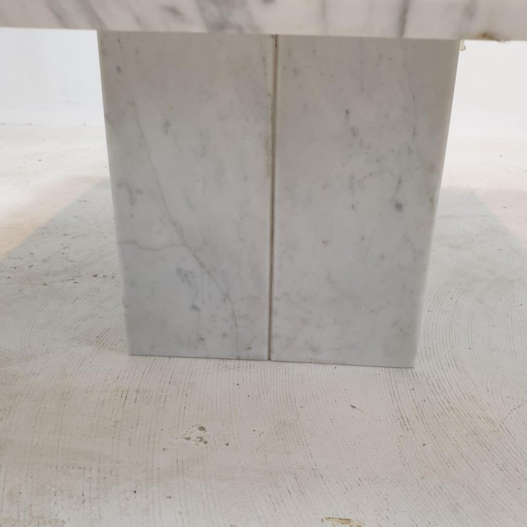 Italian Carrara Marble Coffee Table, 1990's For Sale at 1stDibs