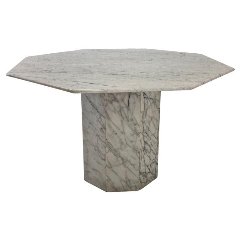 octagonal marble dining table