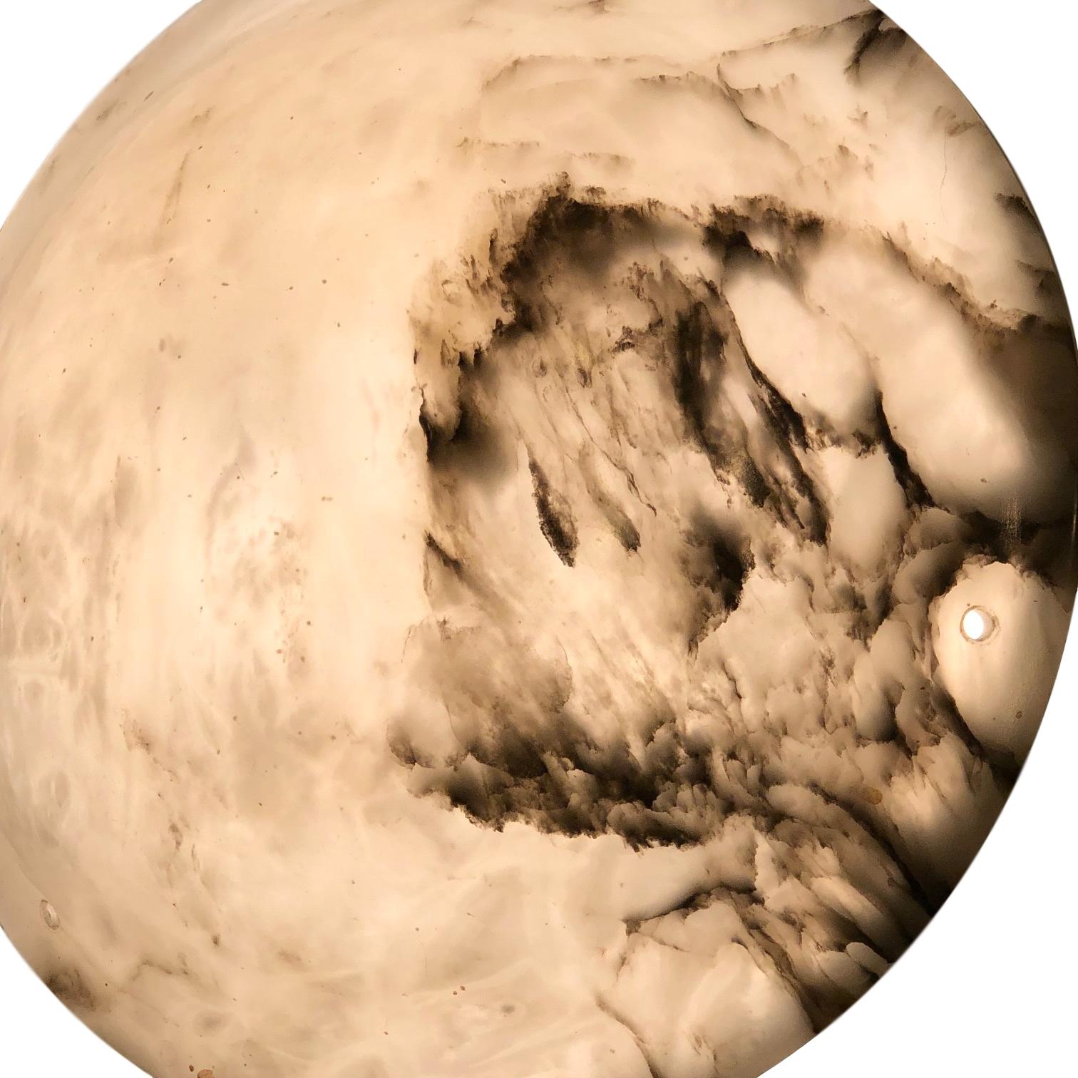 Italian Carved Alabaster Light Fixture at 1stDibs