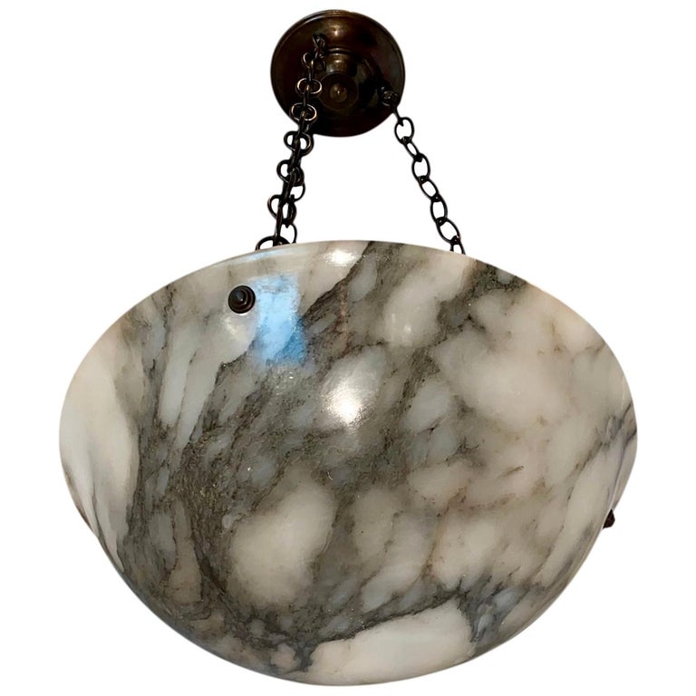 Italian Carved Alabaster Light Fixture For Sale at 1stDibs