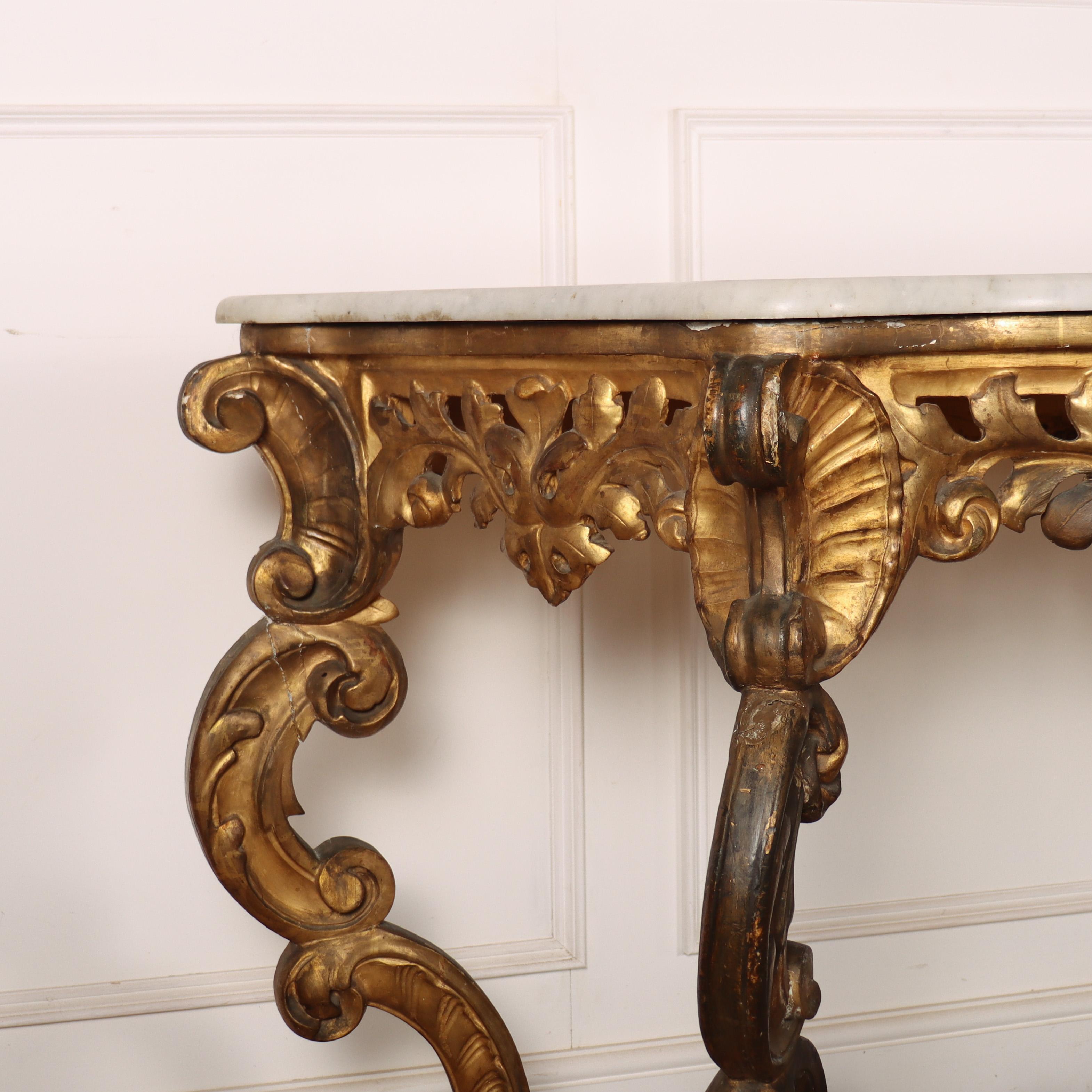 Italian Carved and Gilt Console Table For Sale at 1stDibs