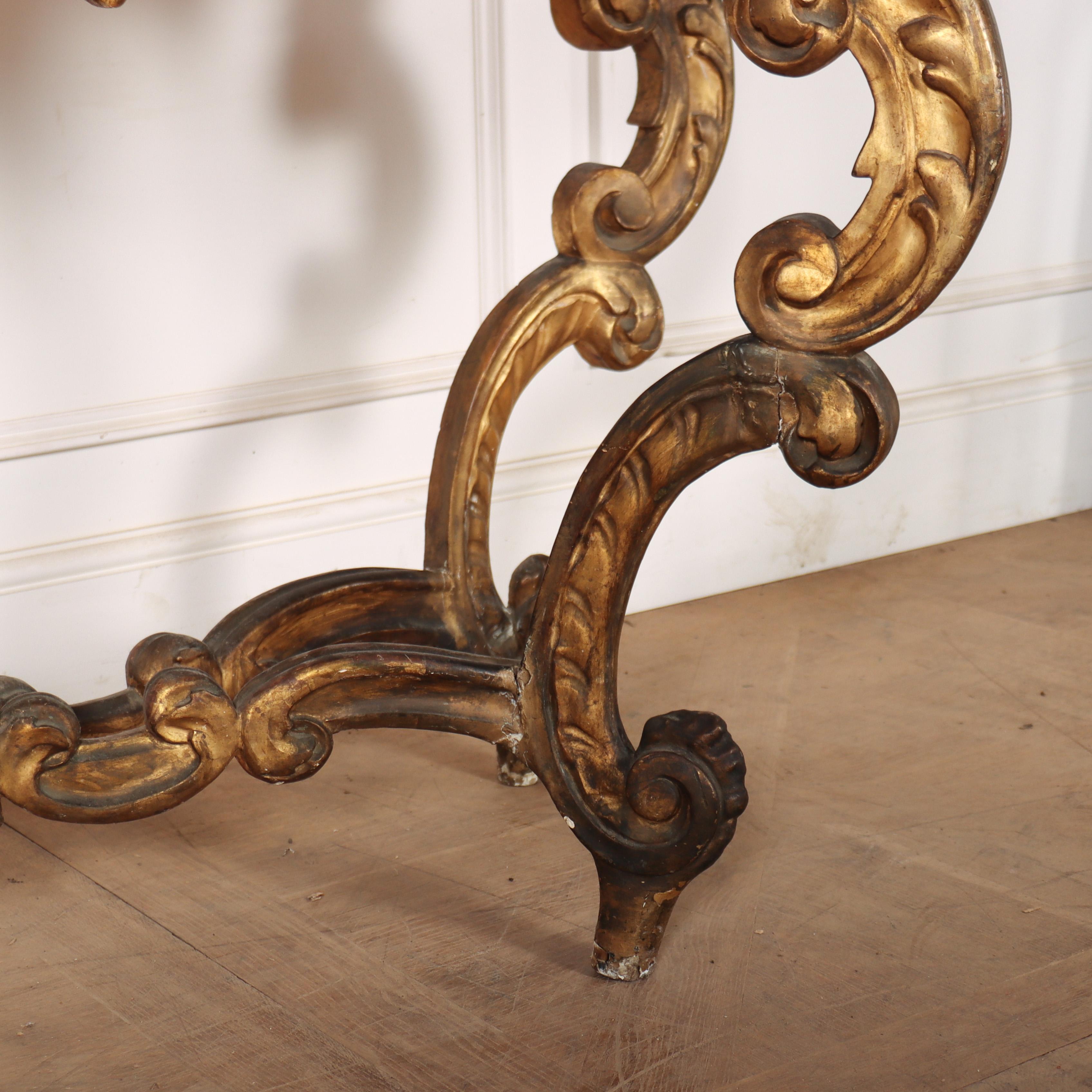 Italian Carved and Gilt Console Table For Sale at 1stDibs