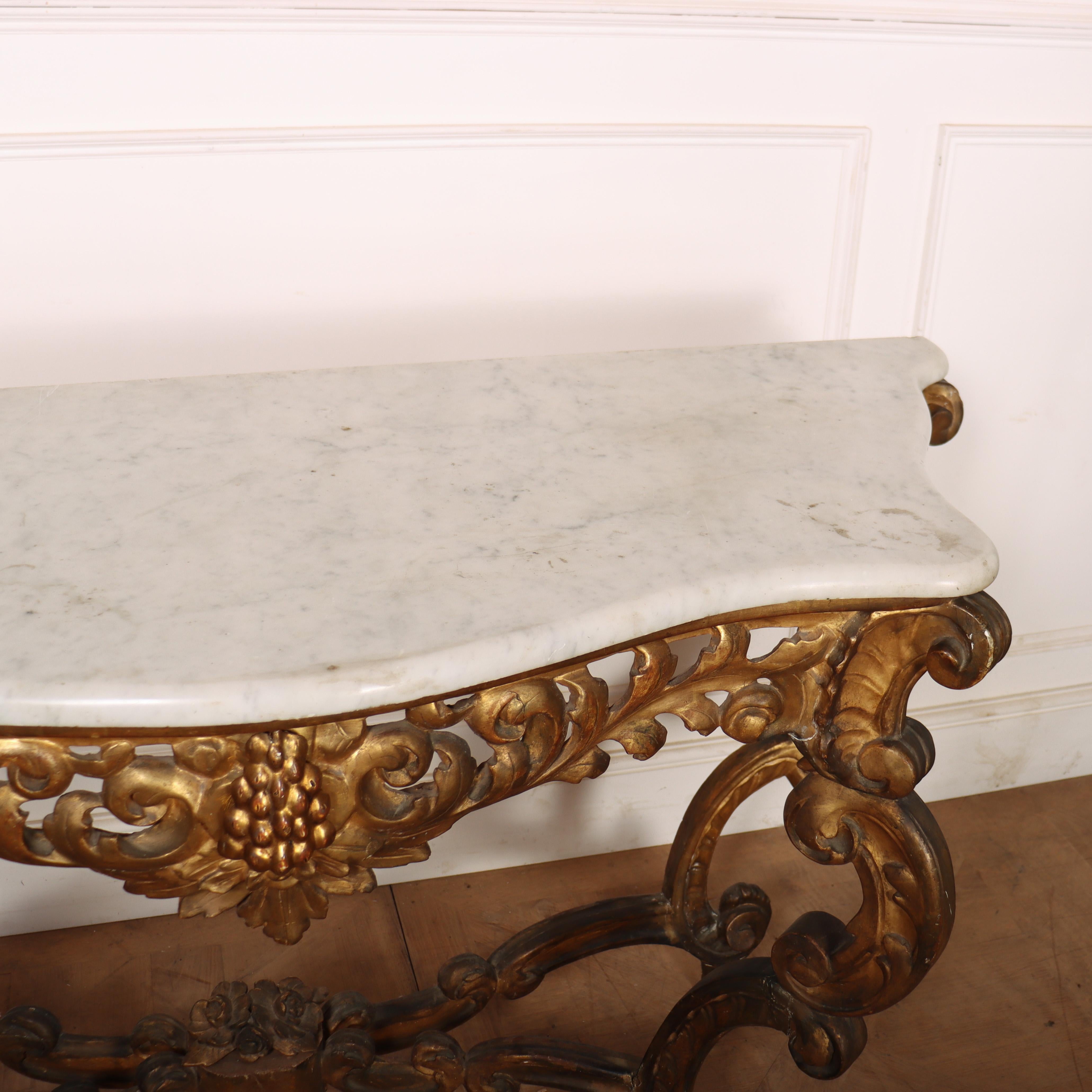 Italian Carved and Gilt Console Table For Sale at 1stDibs