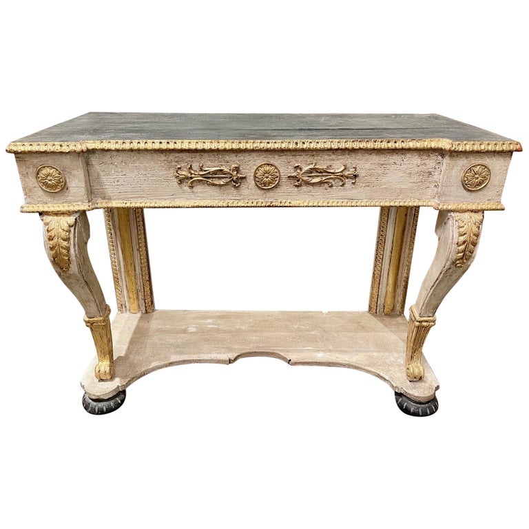 Italian Carved and Parcel-Gilt Consoles For Sale at 1stDibs