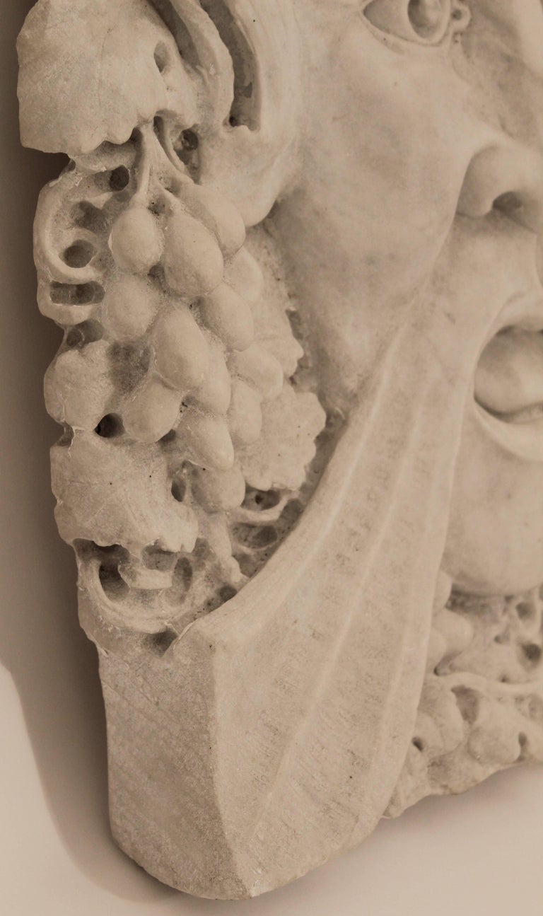 Italian Carved Carrara Marble Relief of Bacchus, 19th Century For Sale ...