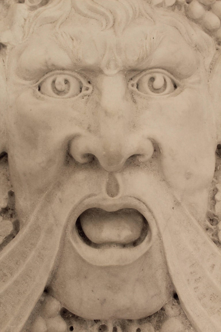 Italian Carved Carrara Marble Relief of Bacchus, 19th Century For Sale ...