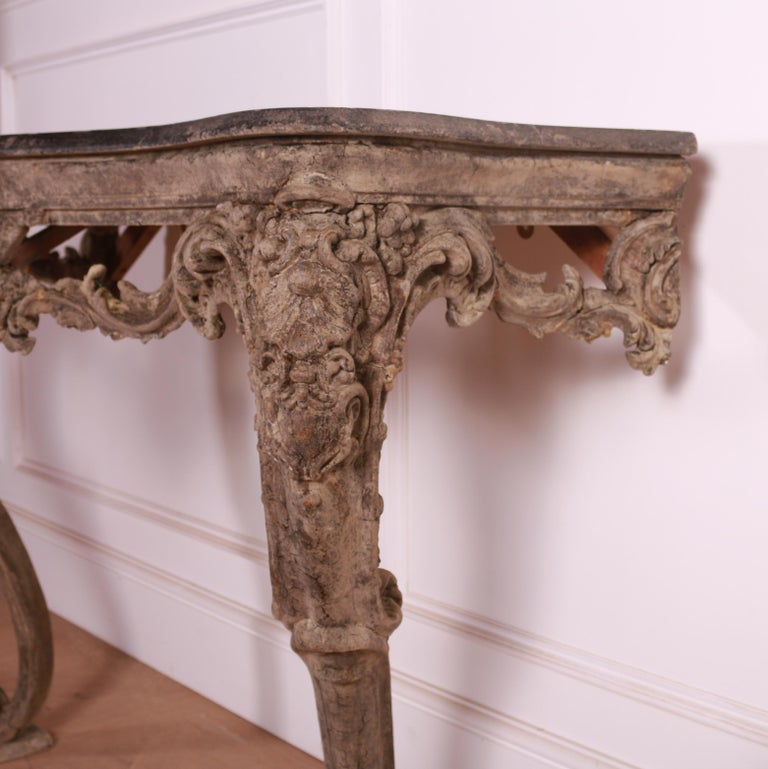 Italian Carved Console Table For Sale at 1stDibs
