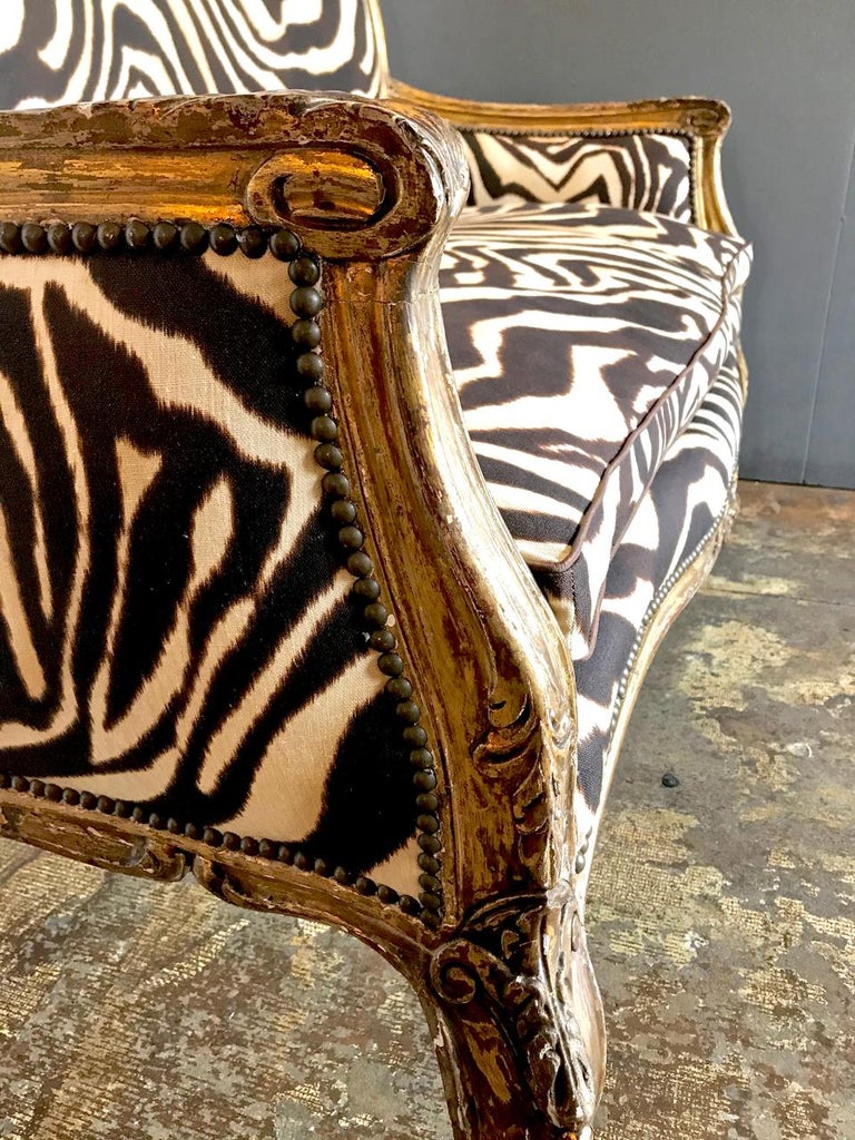 Italian Carved Gold leafed Sofa or Settee, 19th Century at 1stDibs