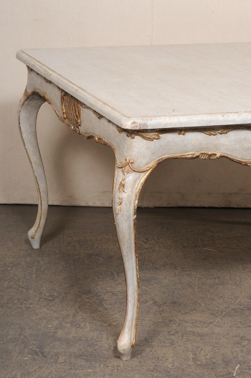 Italian Carved and Painted Table w/Neoclassic Accents, 4 Ft Square For ...