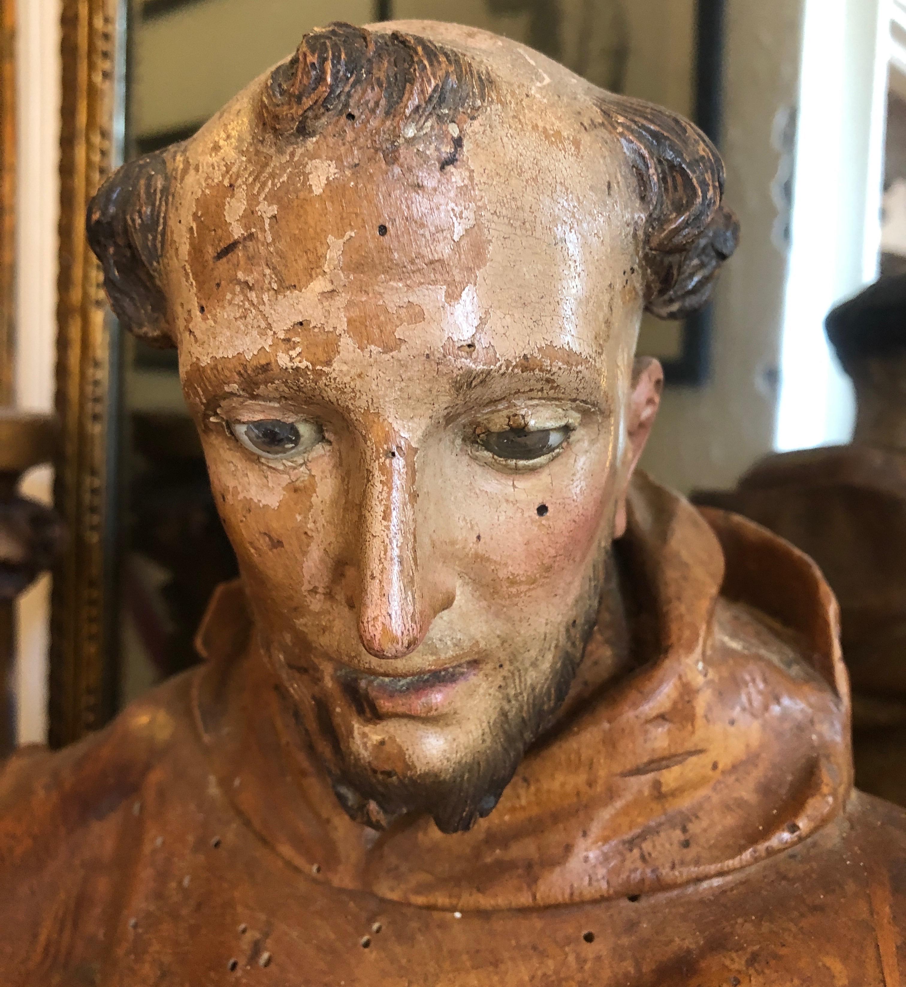 Italian Carved Religious Statue For Sale at 1stDibs