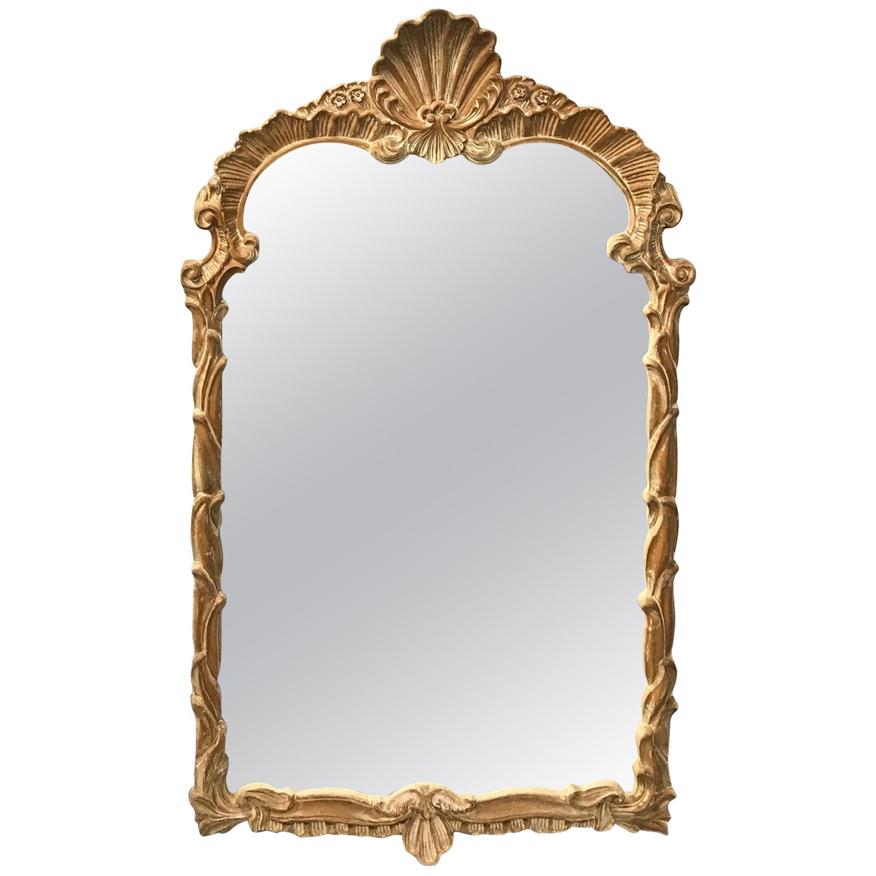 Italian Carved Shell Mirror at 1stDibs | gold shell mirror, antique ...