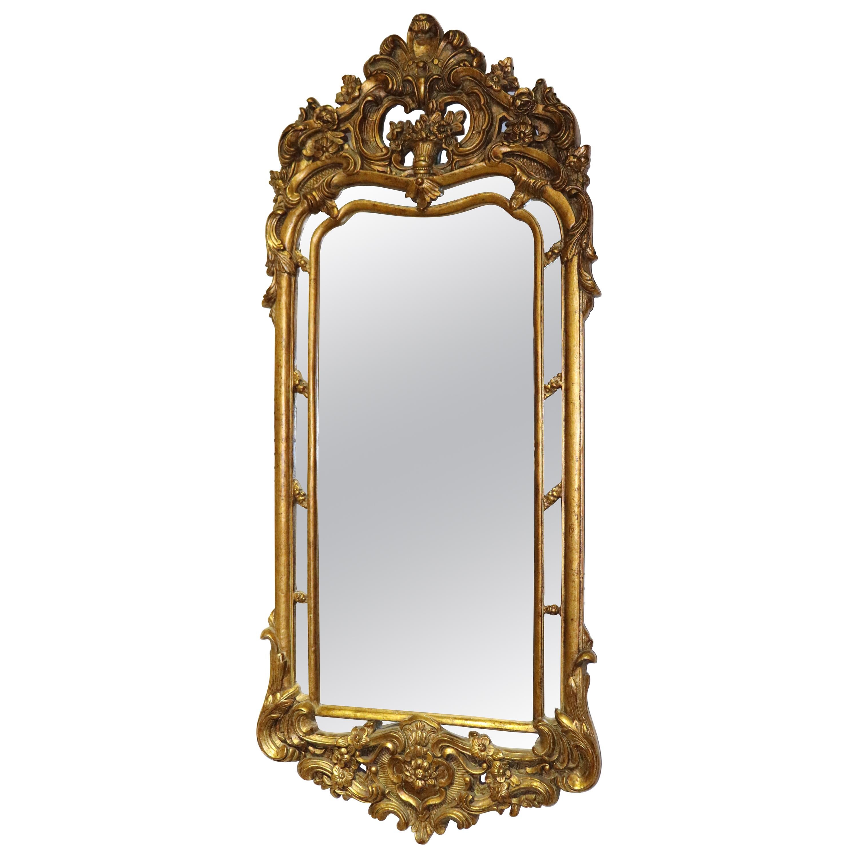 Italian Rococo Style Chinoiserie Wall Mirror at 1stDibs