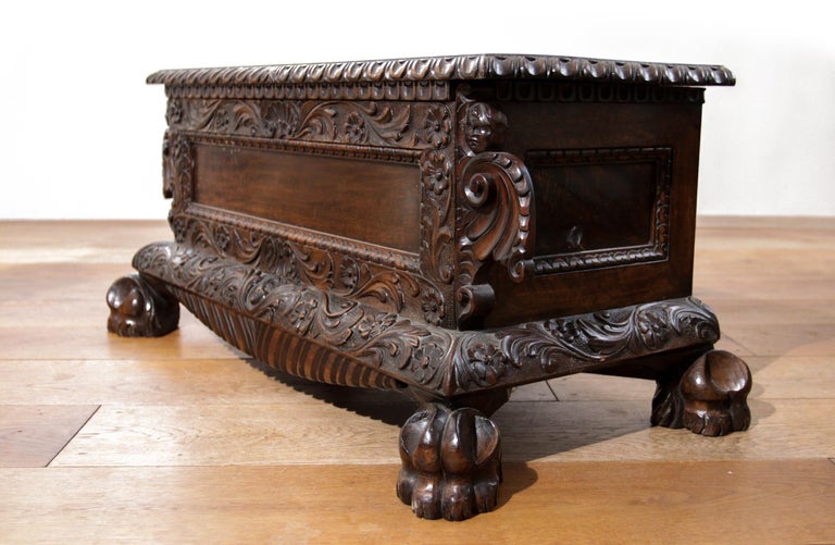 Italian Cassone Wedding or Silver Chest For Sale at 1stDibs