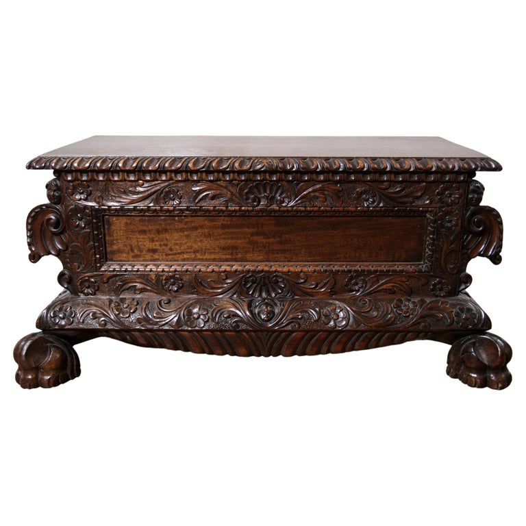 Italian Cassone Wedding or Silver Chest For Sale at 1stDibs