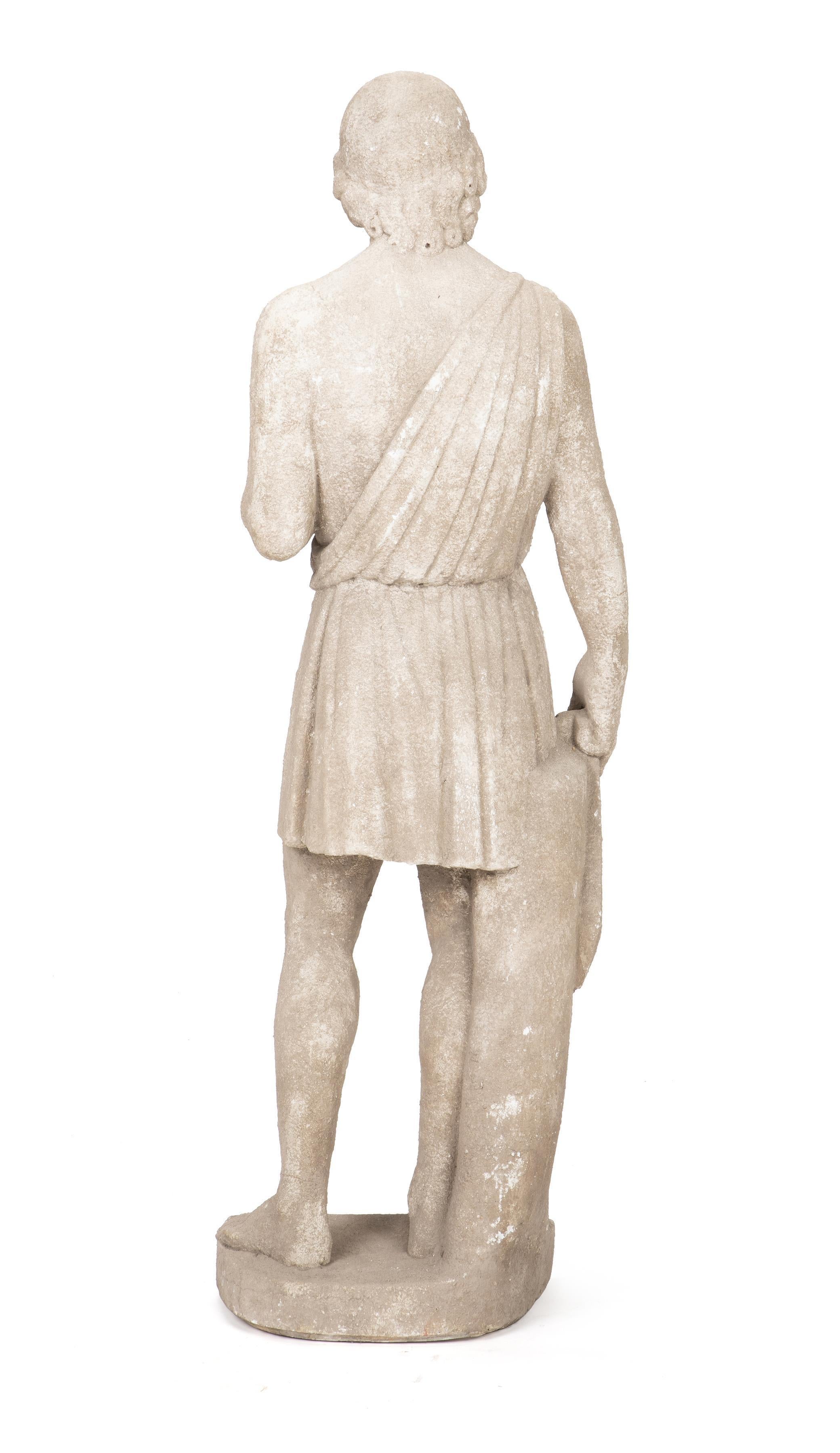 Italian Cast Stone Standing Sculpture of Roman For Sale at 1stDibs ...