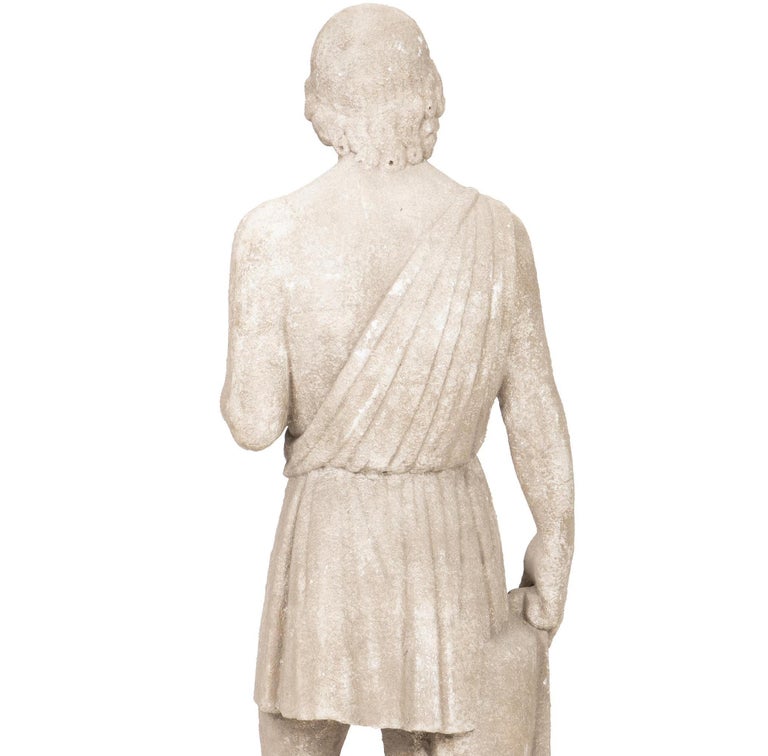 Italian Cast Stone Standing Sculpture of Roman For Sale at 1stDibs