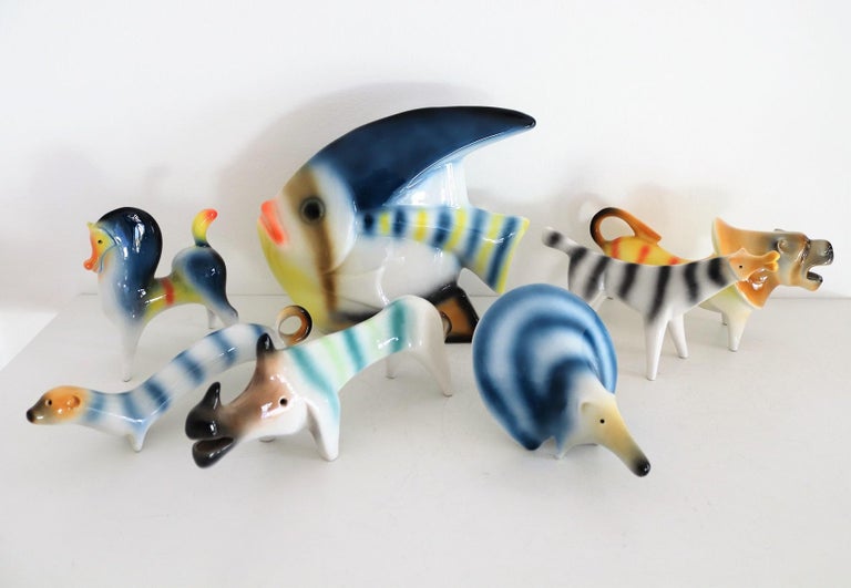 Italian Ceramic Animal Collector Selection by Roberto Rigon, 1970s For ...