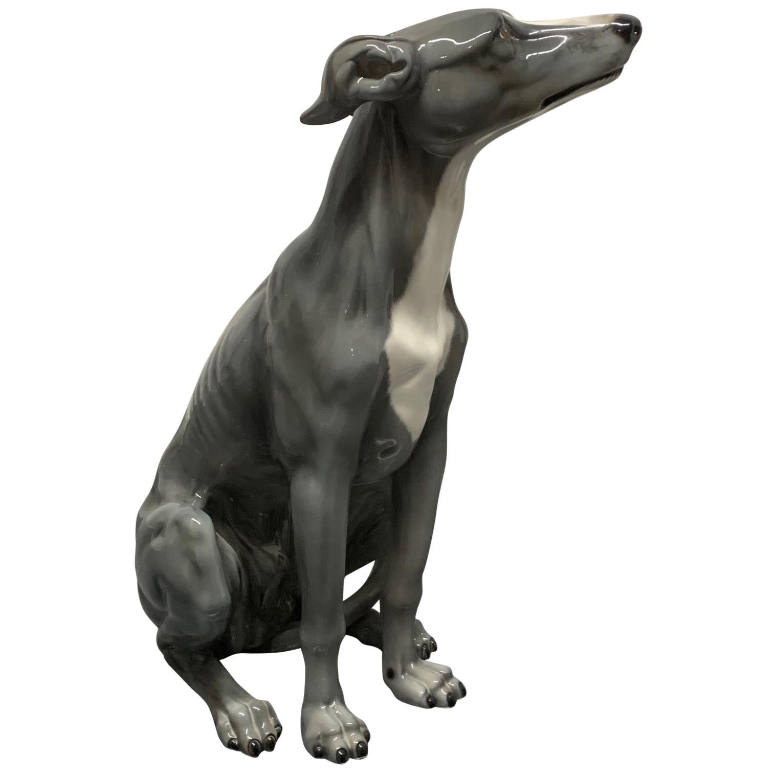 Italian Ceramic Dog Sculpture at 1stDibs