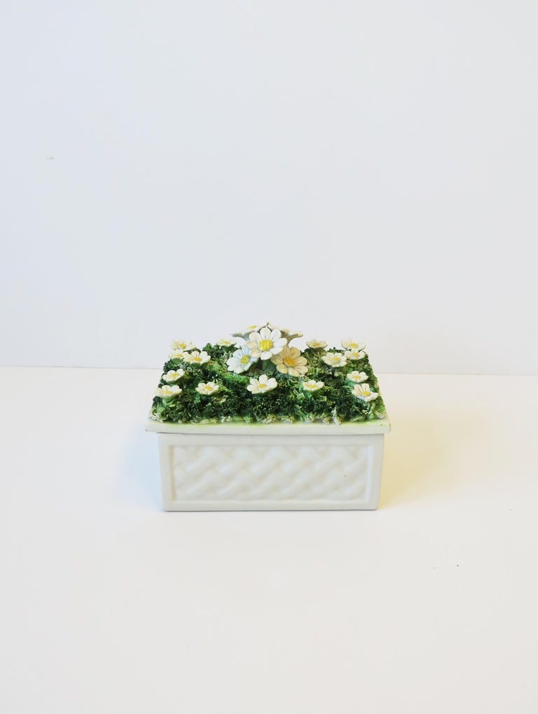 Italian Ceramic 'Flower Box' Decorative Box or Jewelry Box, ca. 1960s ...