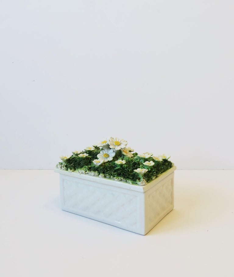 Italian Ceramic 'Flower Box' Decorative Box or Jewelry Box, ca. 1960s ...