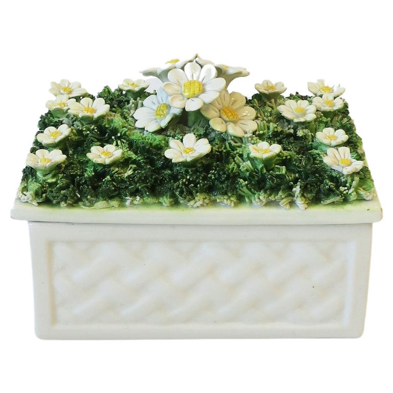Italian Ceramic 'Flower Box' Decorative Box or Jewelry Box, ca. 1960s ...