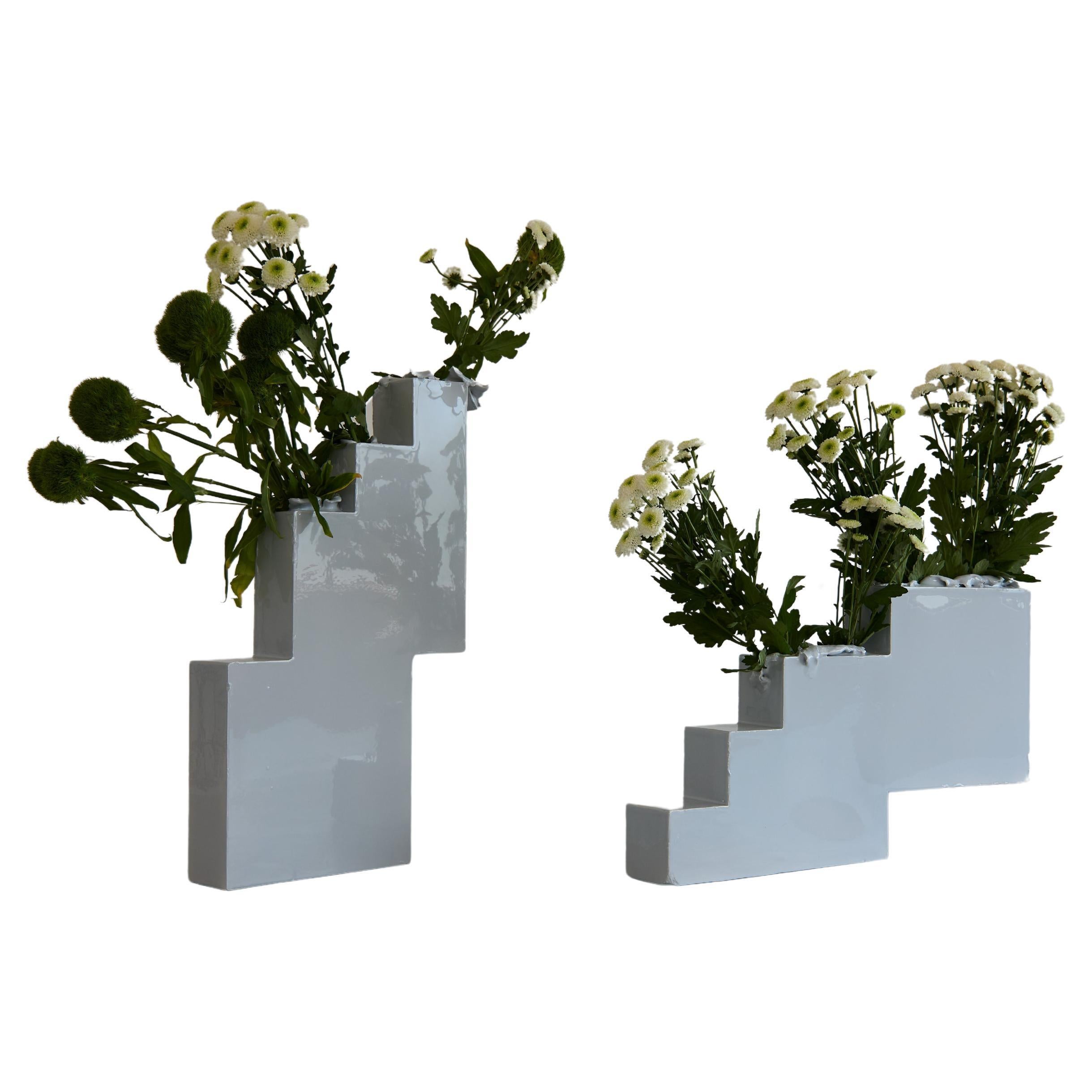 Italian ceramic geometric vase by artist Jenna Basso Pietrobon For Sale ...