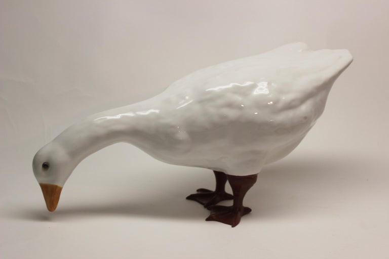 Italian Ceramic Goose For Sale at 1stDibs