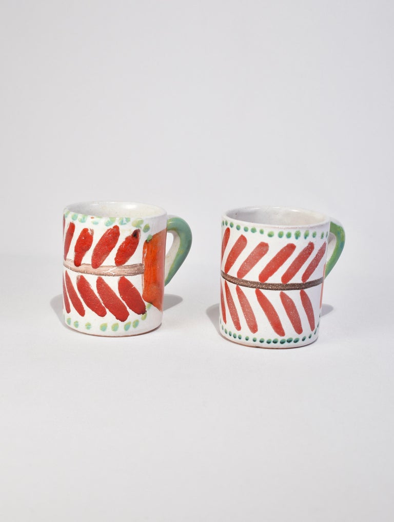 Italian Ceramic Mug Set For Sale at 1stDibs