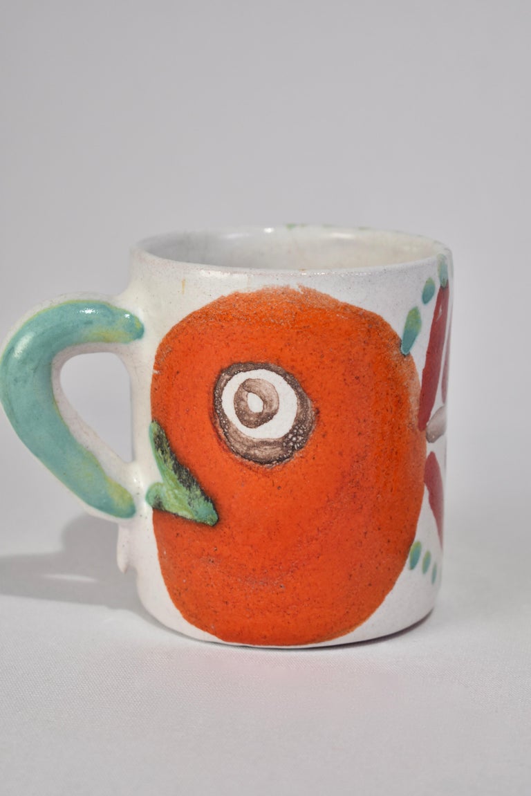 Italian Ceramic Mug Set For Sale at 1stDibs