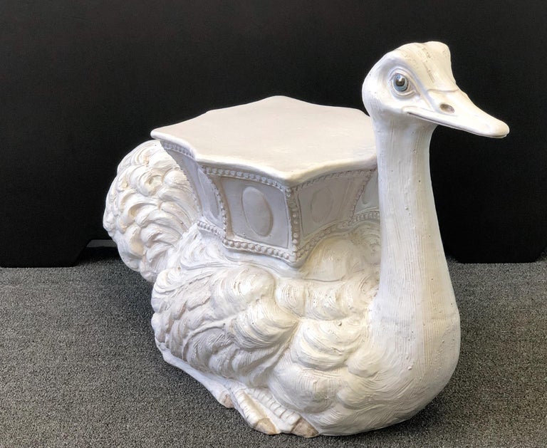 Italian Ceramic Ostrich Garden Seat at 1stDibs