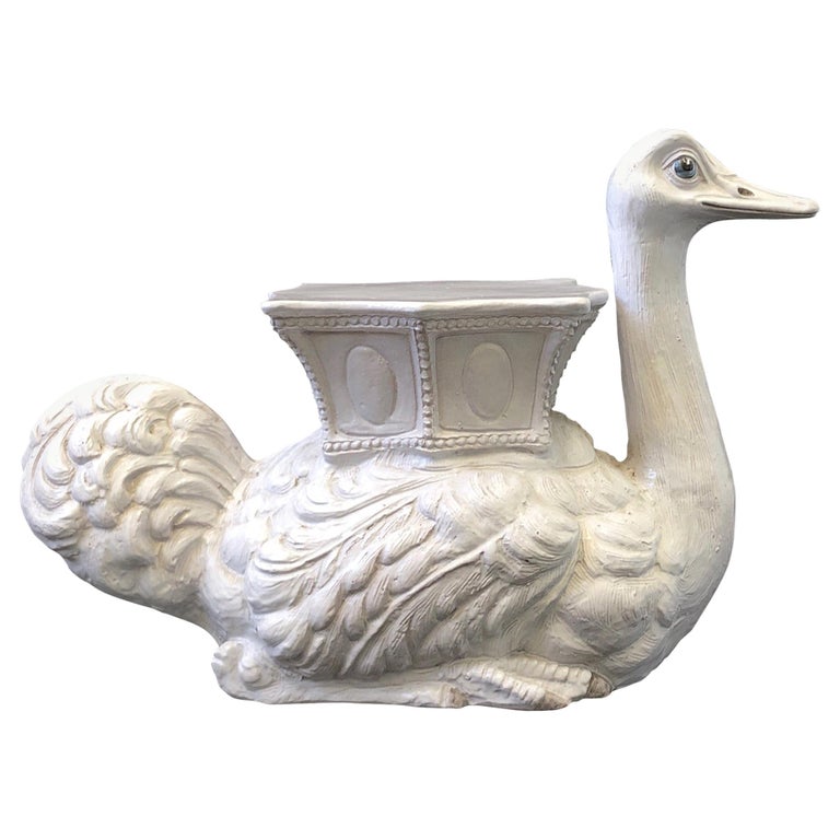 Italian Ceramic Ostrich Garden Seat at 1stDibs