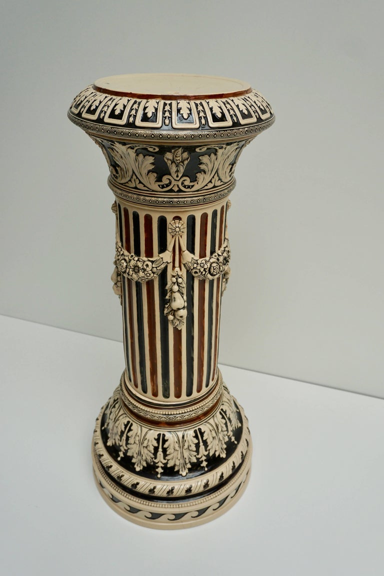 Two Italian Ceramic Pedestals or Columns For Sale at 1stDibs | ceramic ...