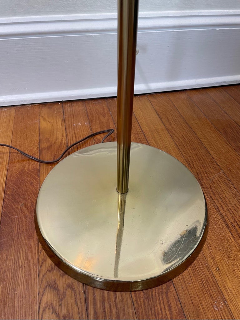 Italian Ceramic Scallop Shell Shade Reading Floor Lamp For Sale at 1stDibs