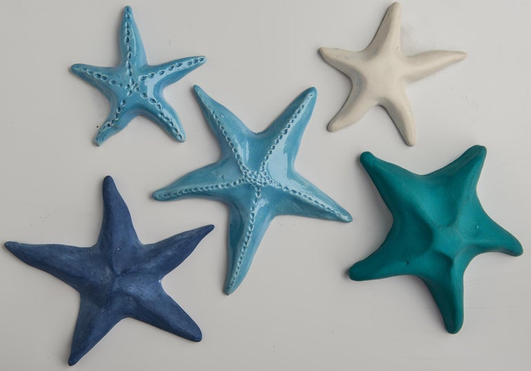 Italian Hand Made Ceramic Stars for Wall For Sale at 1stDibs