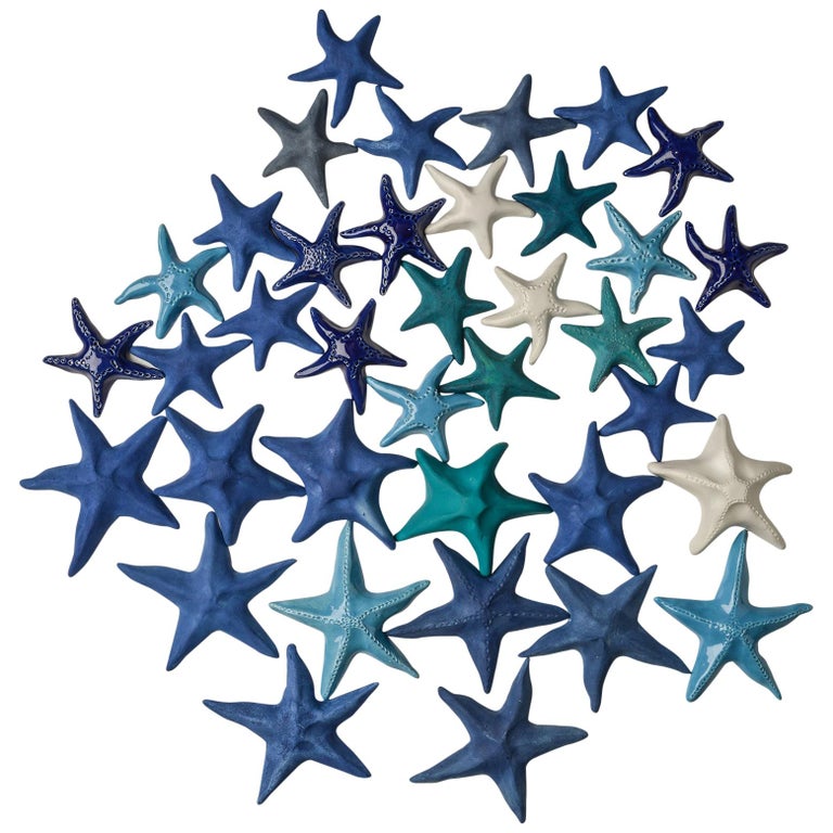 Italian Hand Made Ceramic Stars for Wall For Sale at 1stDibs