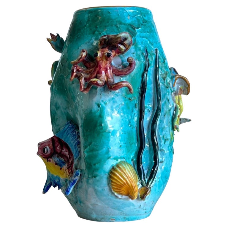 Italian Ceramic Vase by Ravello For Sale at 1stDibs