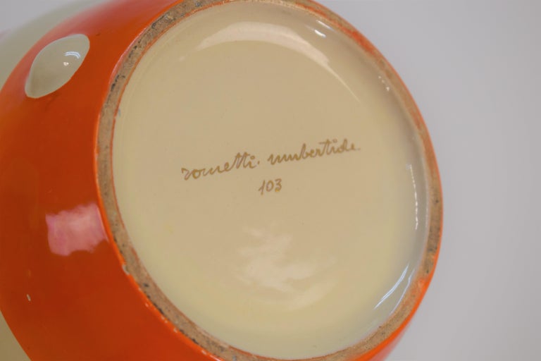 Italian Ceramic Vase by Rometti Umbertide, 1940s For Sale at 1stDibs