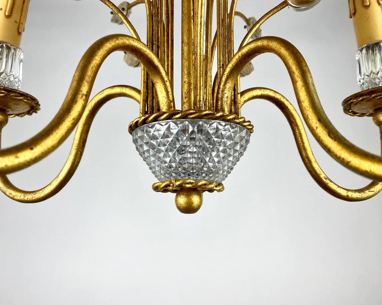 Italian Chandelier by Banci Firenze Vintage Gilded Chandelier, 1970s ...
