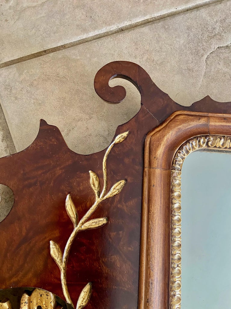 Italian Chippendale Style Wall Mirror For Sale at 1stDibs