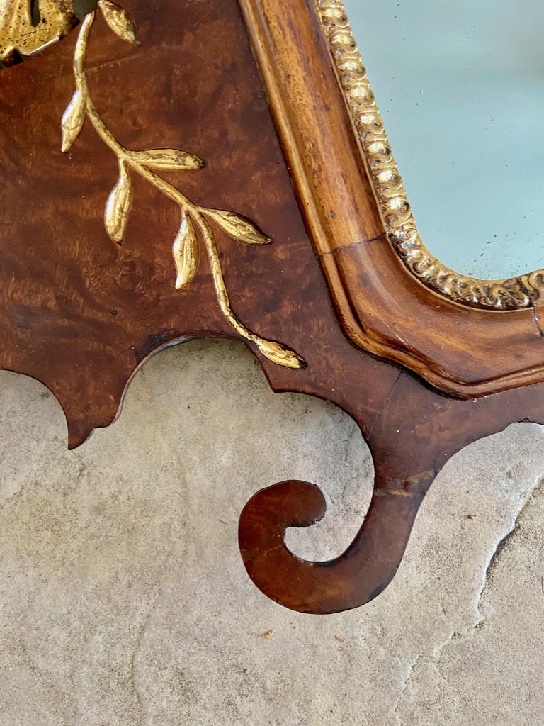 Italian Chippendale Style Wall Mirror For Sale at 1stDibs