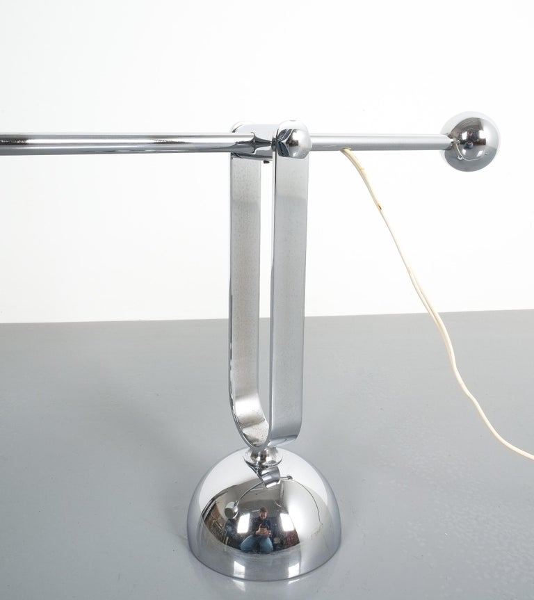 Italian Chrome Counterweight Table Lamp by Sergio Asti at 1stDibs