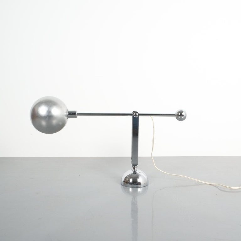Italian Chrome Counterweight Table Lamp by Sergio Asti at 1stDibs