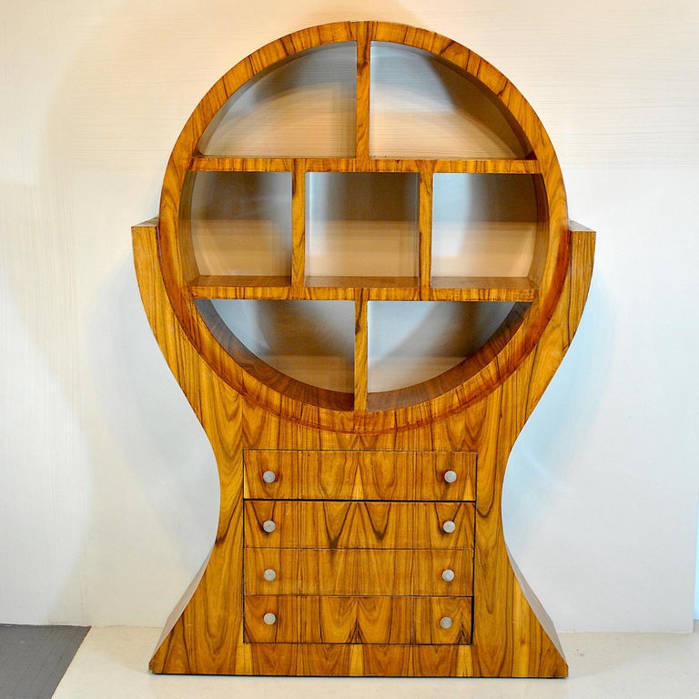 Italian Circular Bookcase, Early 1950s at 1stDibs | circular bookcases