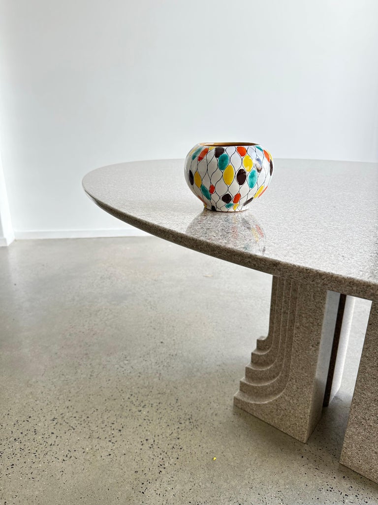 Italian Circular Glazed Ceramic by Rometti, 1978 For Sale at 1stDibs