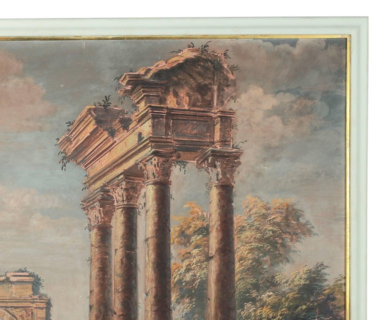 'Italian Classical Scene' Tempera Painting by Artist F. Morgante, 20th ...