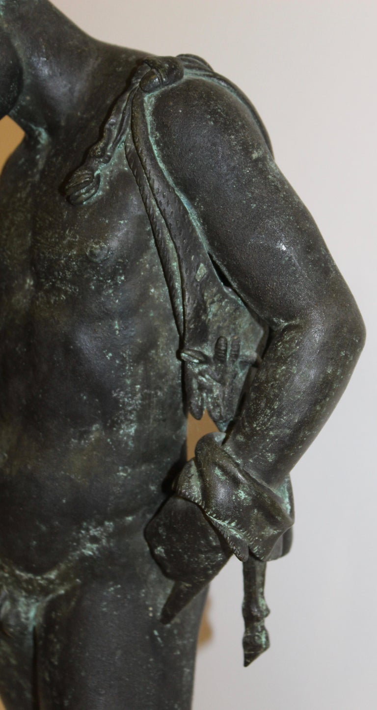 Italian Classical Verdigris Bronze Sculpture of Narcissus, Naples ...